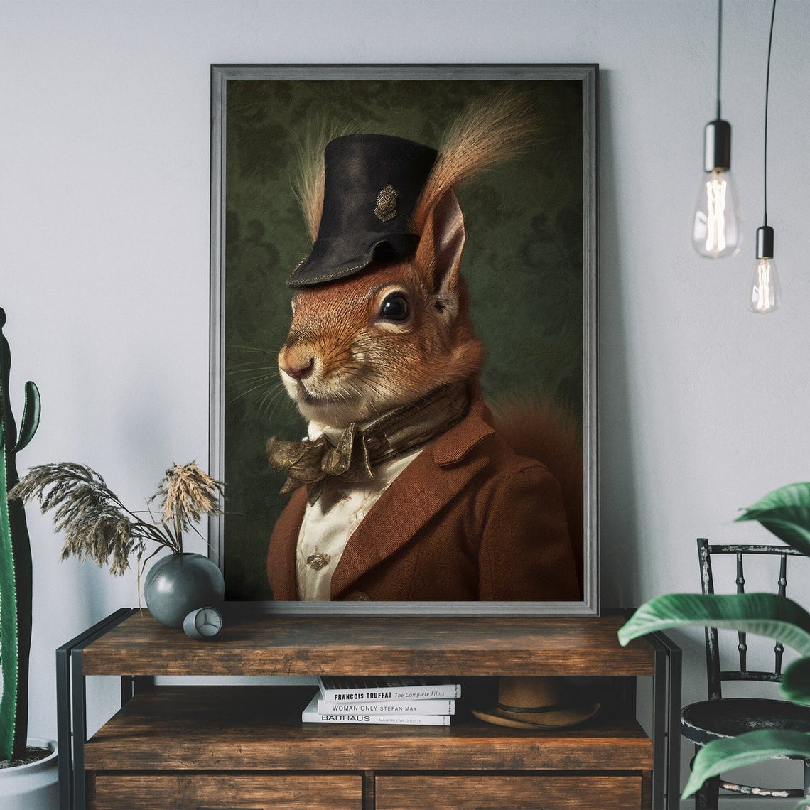 Red Squirrel Vintage Portrait, Renaissance Animal Painting, Altered Art ...