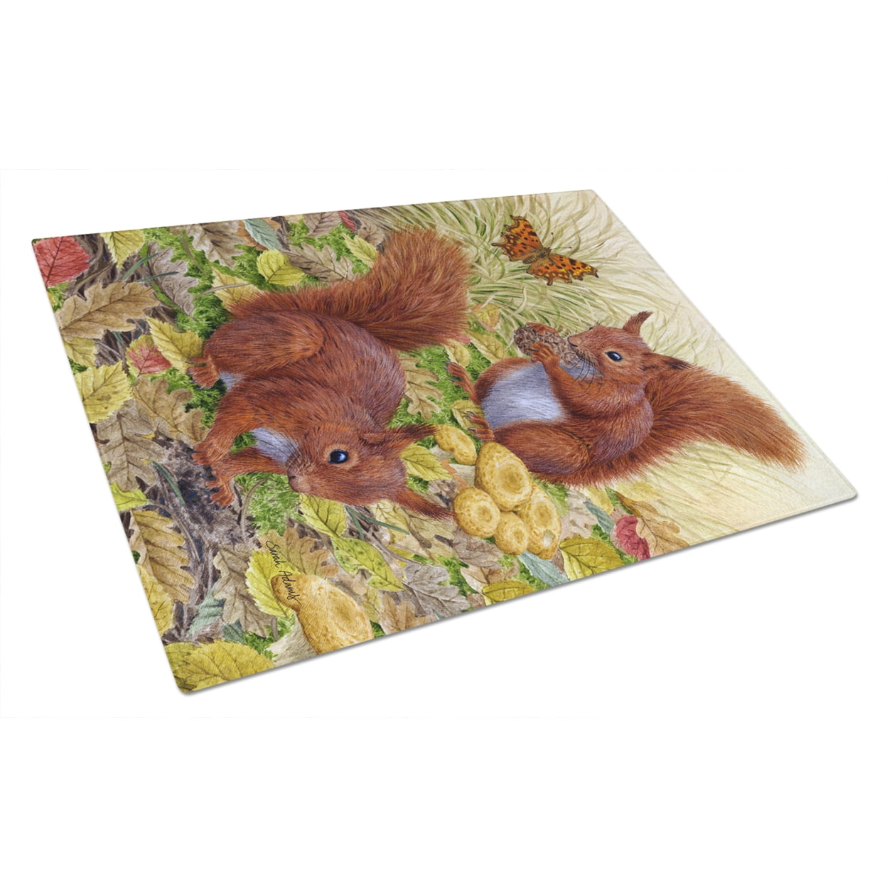 Red Squirrels Glass Cutting Board Large - Walmart.com