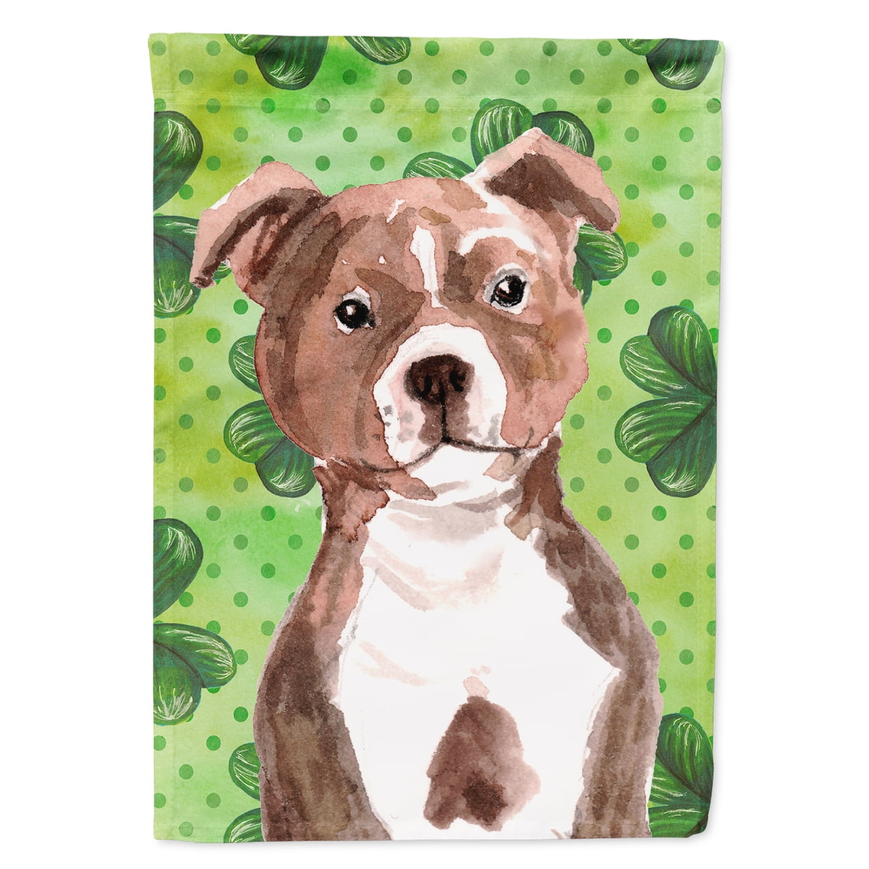 Red Staffie Bull Terrier St. Patricks Garden Flag - Walmart.com