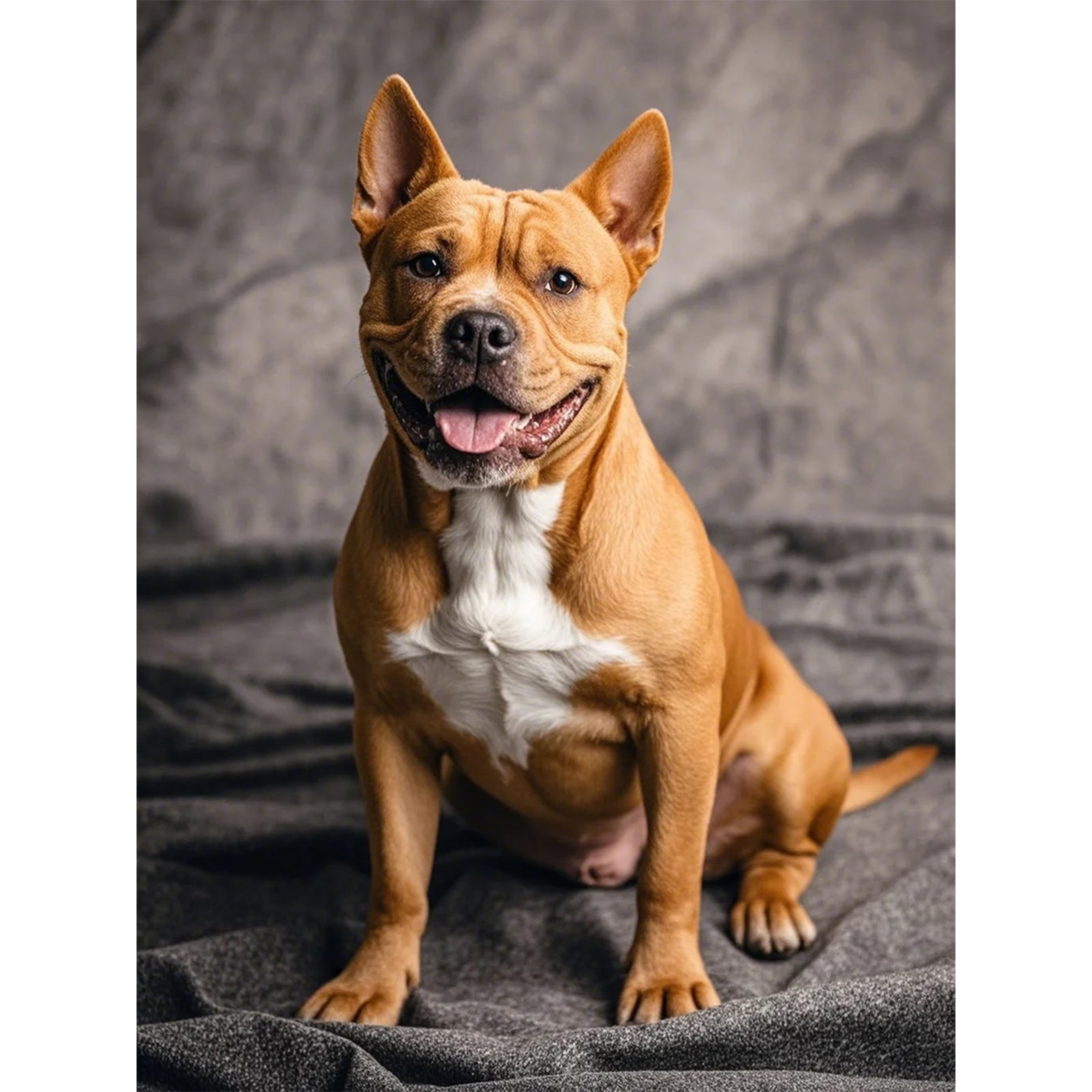 Red Staffordshire Bull Terrier 5D Diamond Art DIY Kits Diamond Painting ...