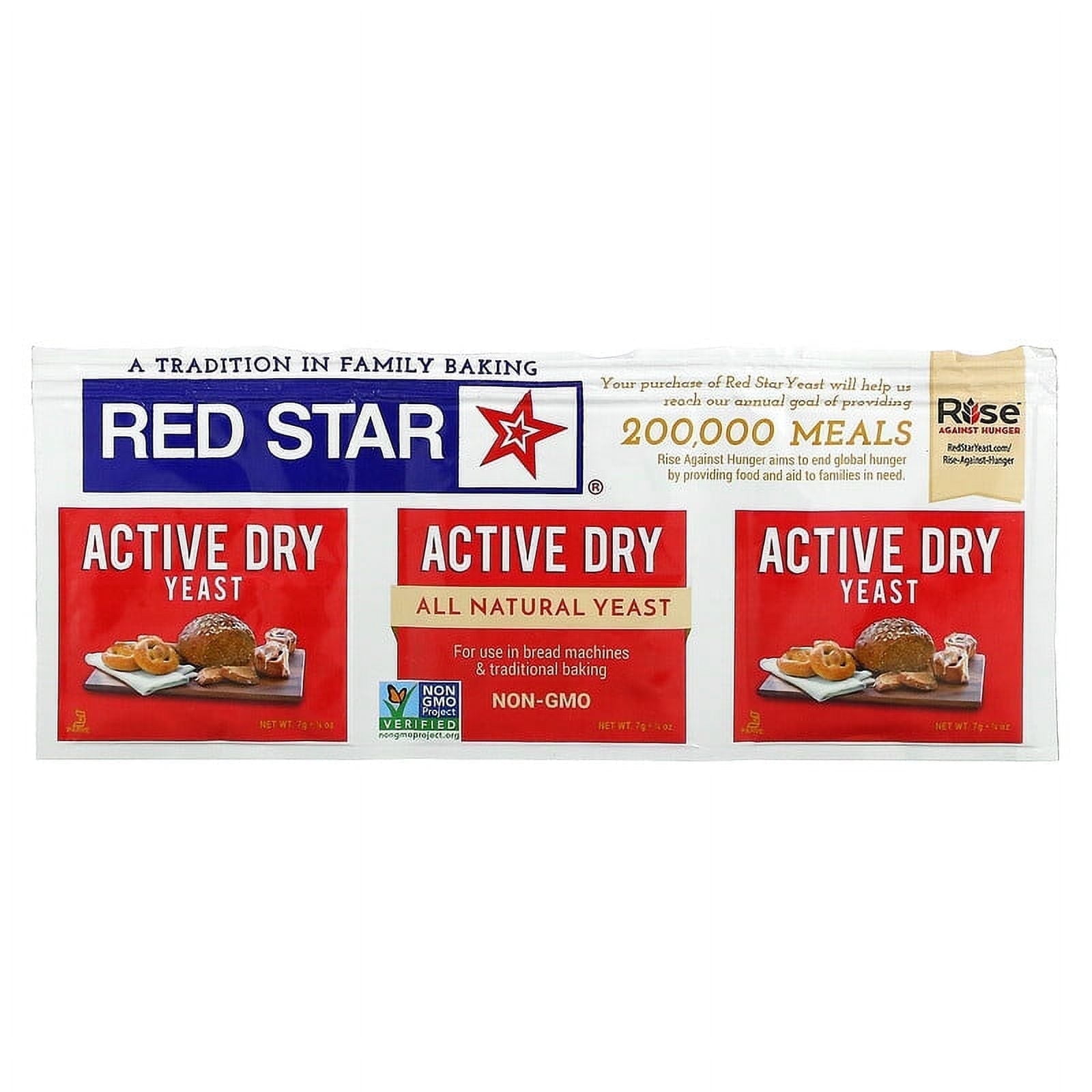 Red Star, Active Dry Yeast, 0.25 oz Pack of 3 - Walmart.com