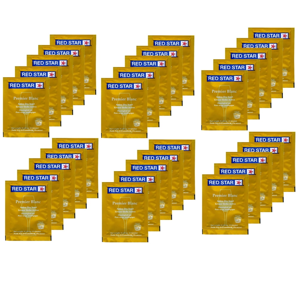 Red Star Premier Blanc Champagne Yeast, 30 Packs for Strong Strain ...
