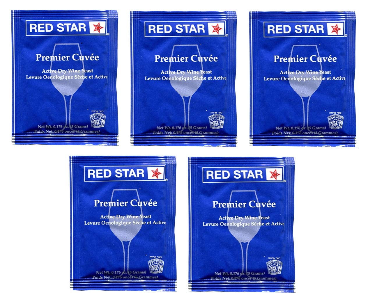 Red Star Premier Cuvee Wine Yeast - Pack of 5 - With North Mountain ...
