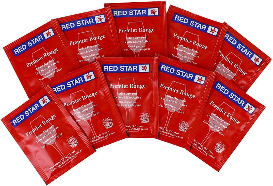 Red Star Premier Rouge Wine Yeast 5g - 10 Pack - Walmart.com