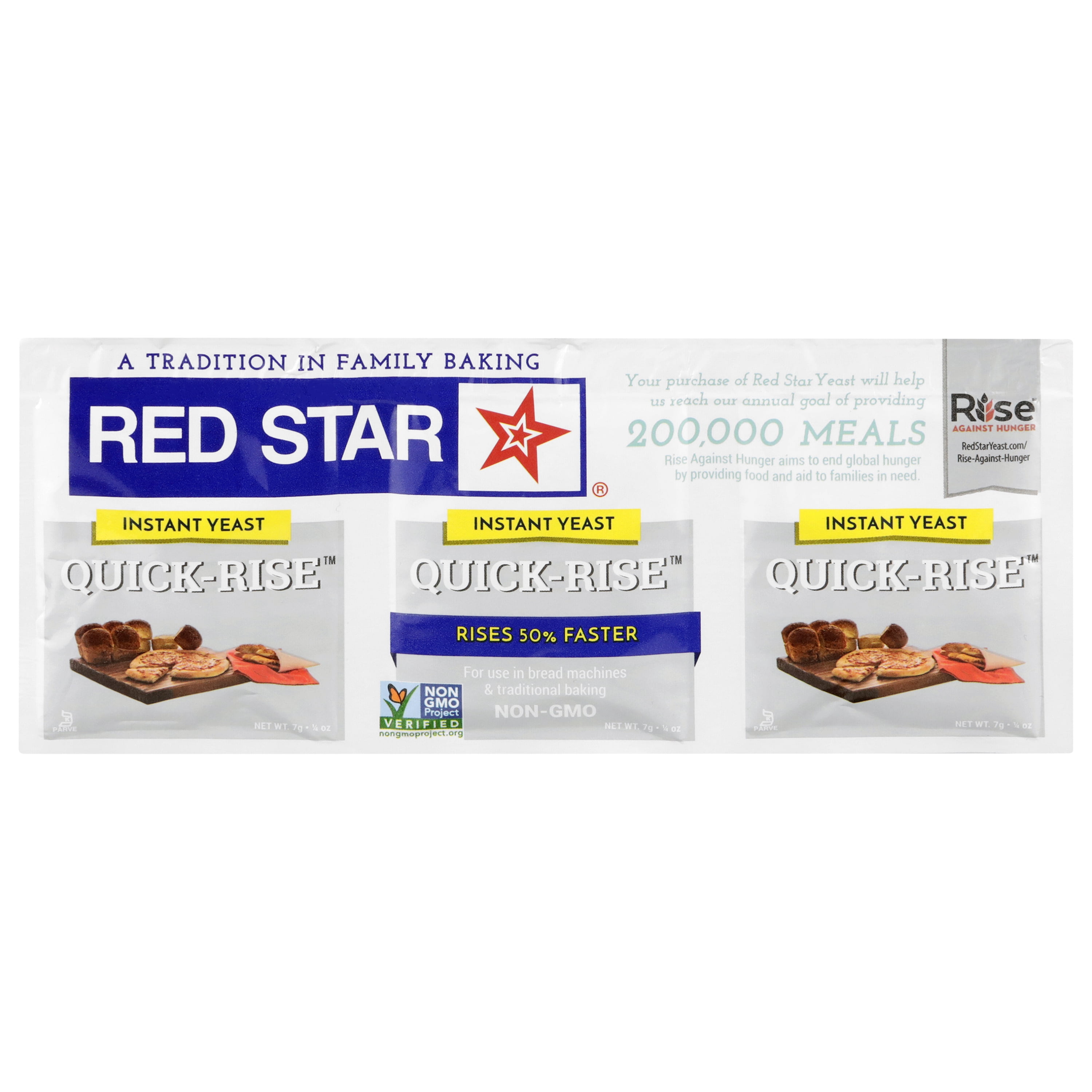 Red Star Quick-Rise Instant Yeast, Fast Acting Dry Yeast for Bread ...
