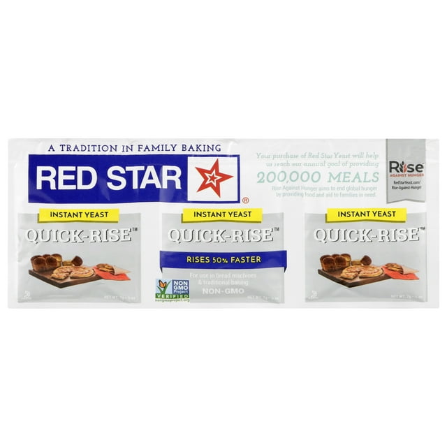 Red Star Quick-Rise Instant Yeast, Fast Acting Dry Yeast for Bread ...