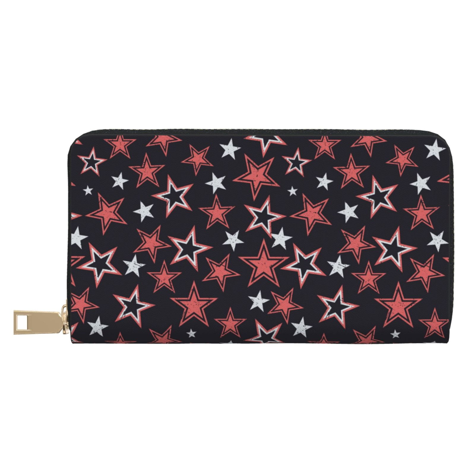 Red Star Wallet Women, Leather Bifold Multi Card Wallet, Women's ...