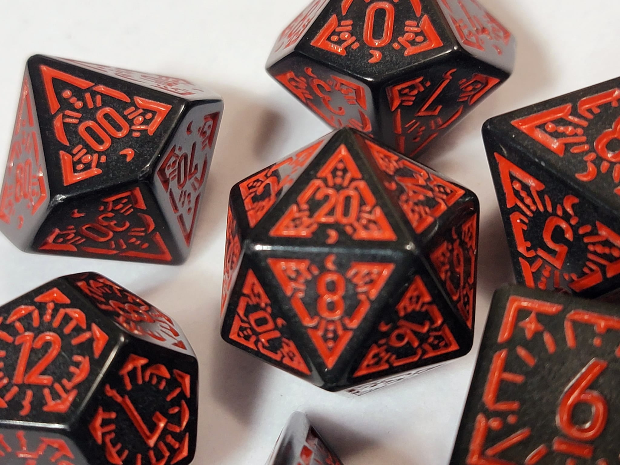 Red Starburst XL Dnd Dice Set | Dungeons and Dragons | Colossal Dice ...