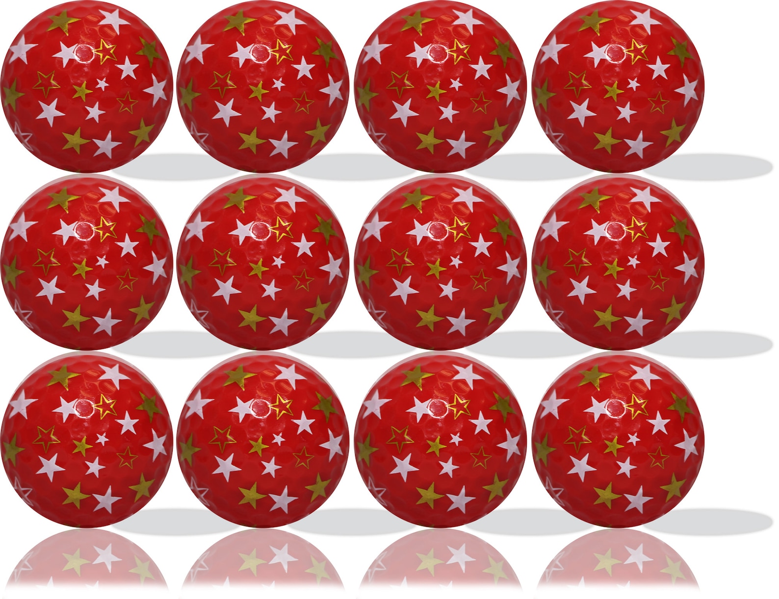 Red Stars Golf Balls 12 Pack - Walmart Business Supplies