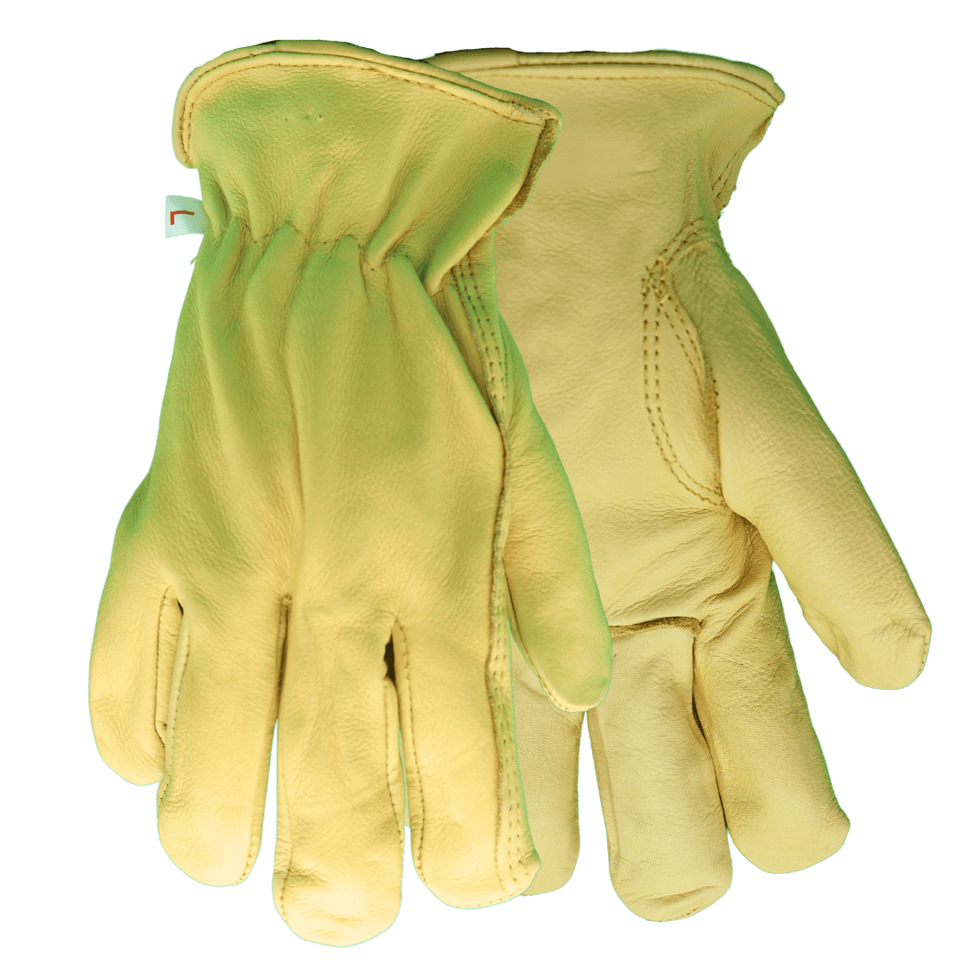 Red Steer 1561 Unlined Grain Cowhide Leather Gloves, Ergonomic Keystone ...