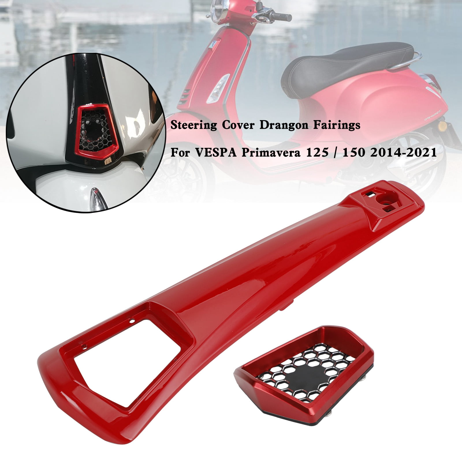 Red Steering Horn Cover fairing For VESPA Sprint Primavera 125/150 2014 ...