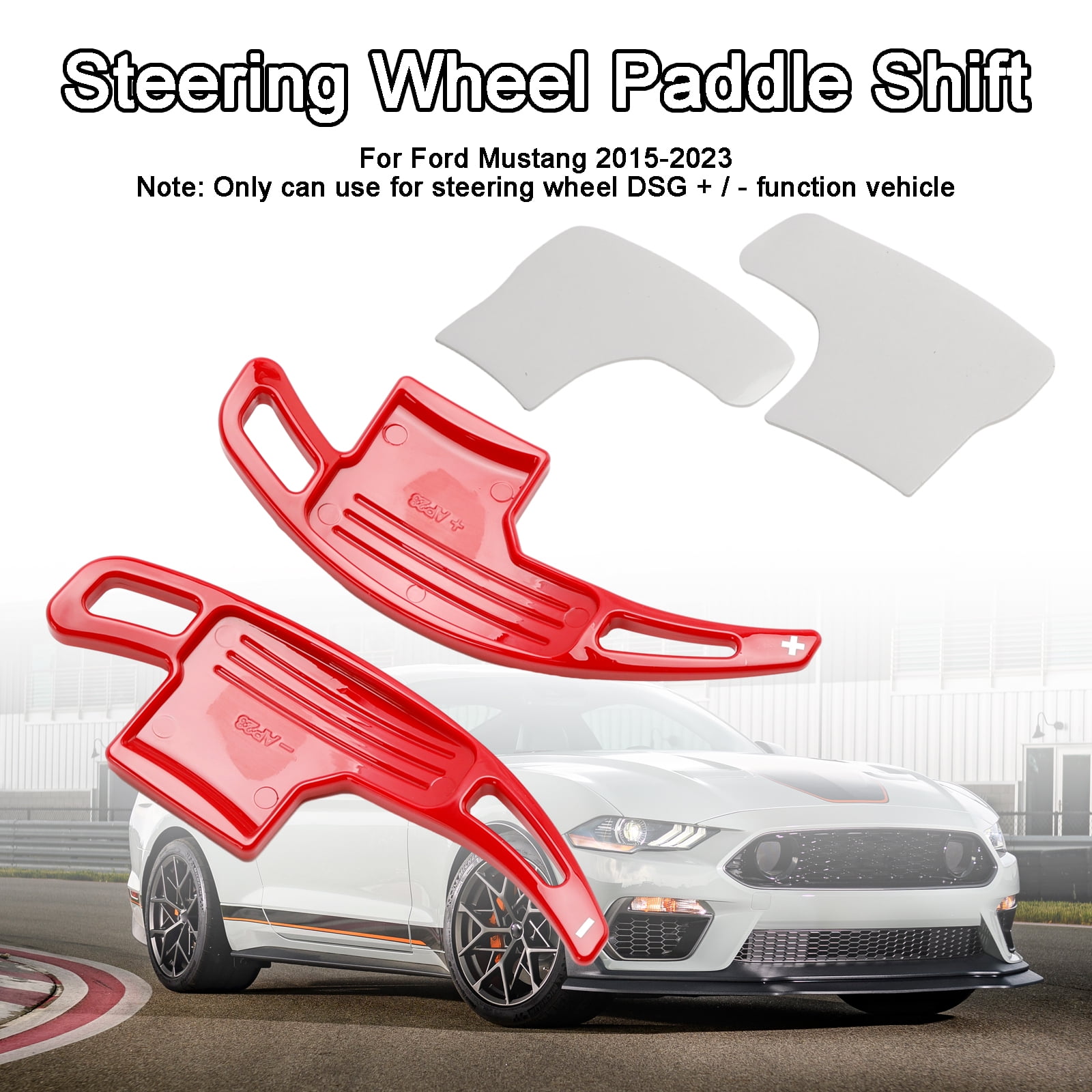 Red Steering Wheel Shift Paddle Lever Shifter fit for Ford Mustang 2015 ...