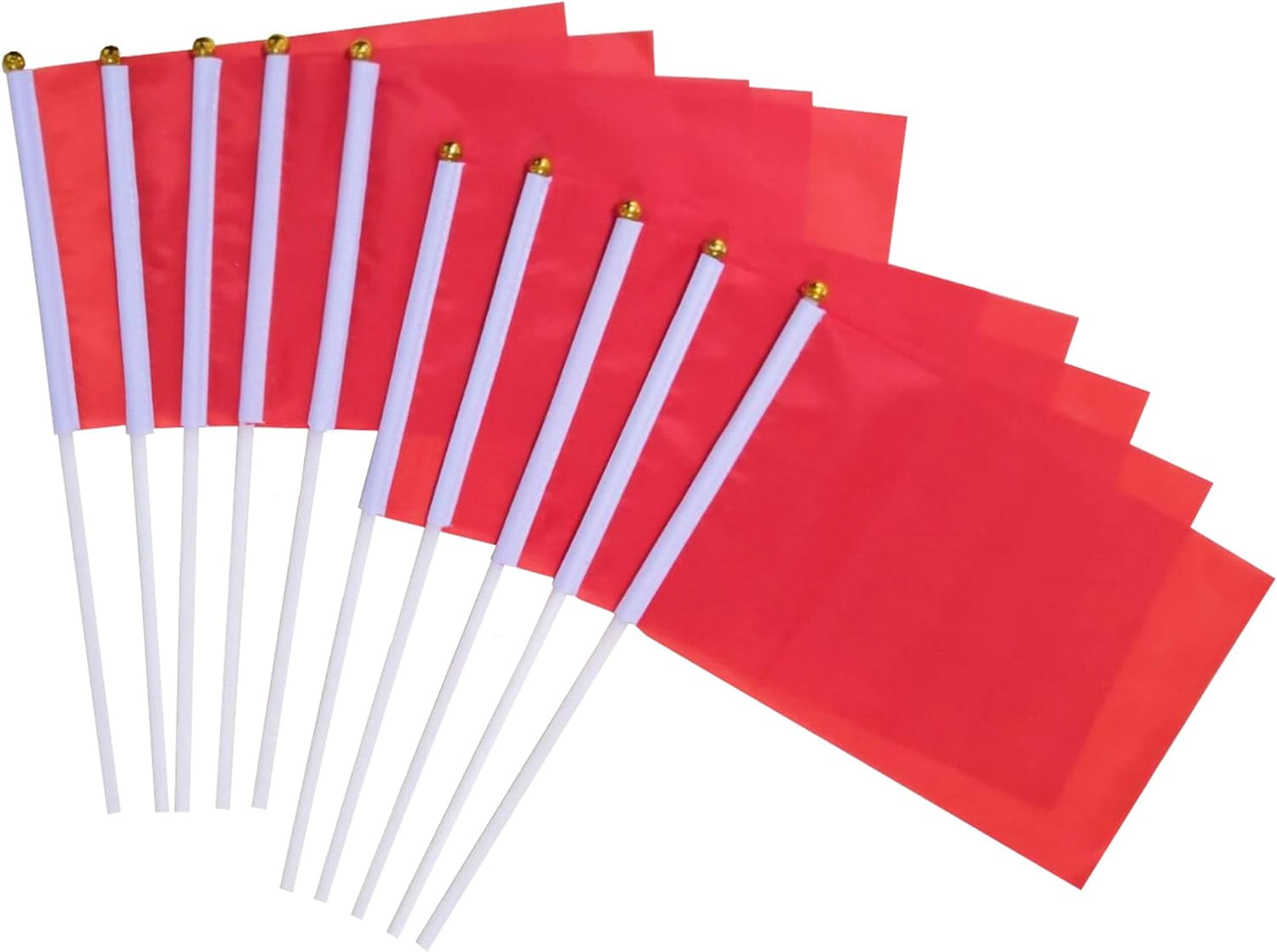 Red Stick Flag, 50 Pack Hand Held Small Red Flags On Stick,Perfect ...