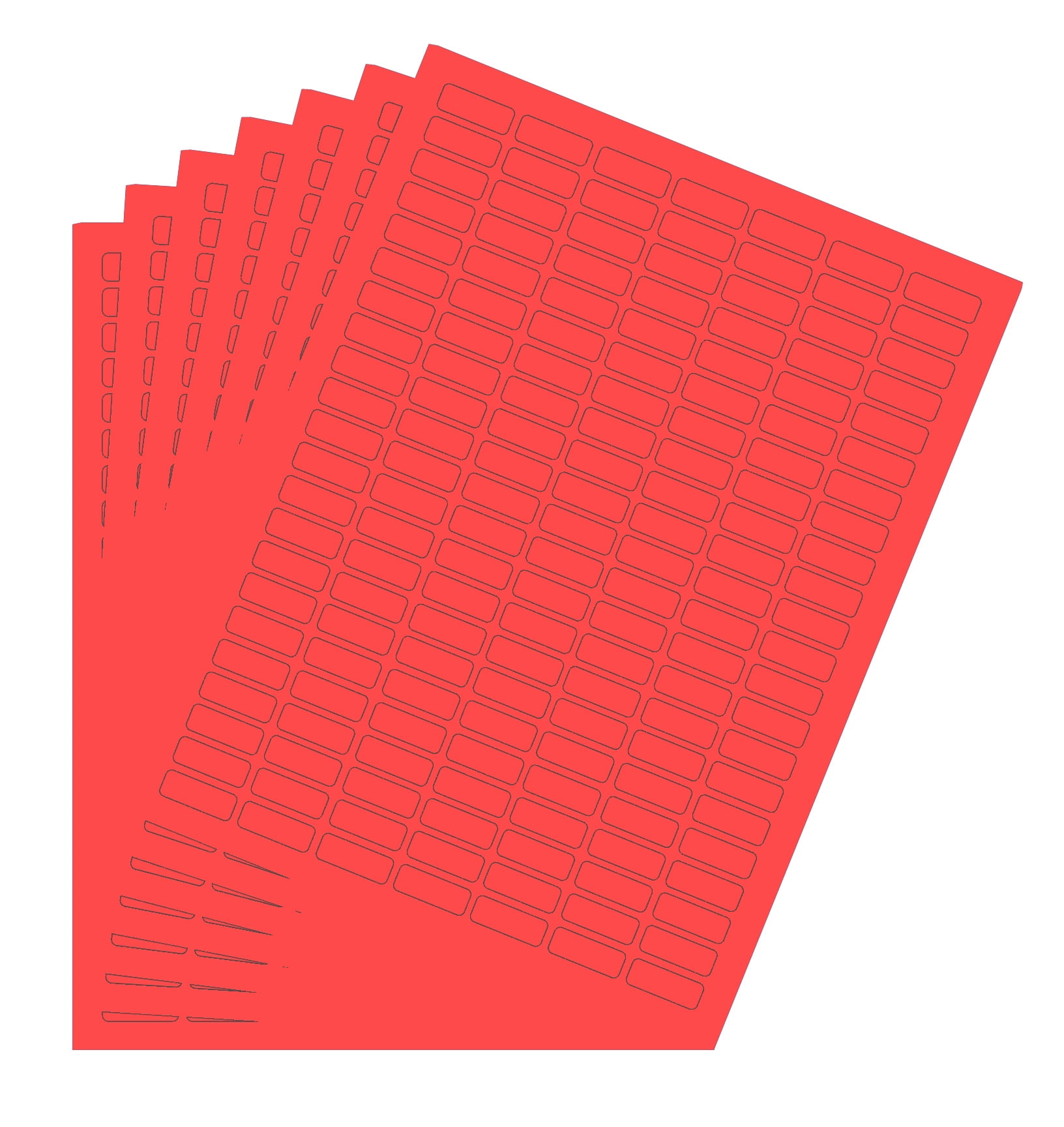 Red Sticker Label Sheets Bulk Printable Paper Labels 1 inch x 0.375 ...