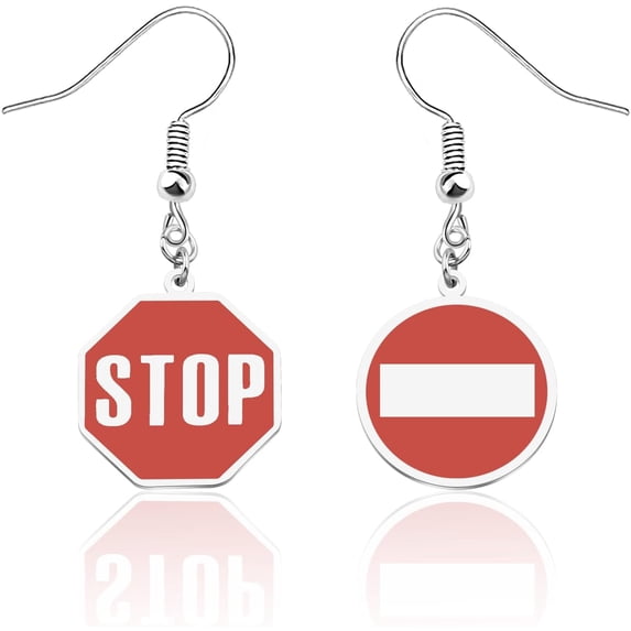 Red Stop Sign Gift Crossing Guard Earrings School Guard Jewelry School ...