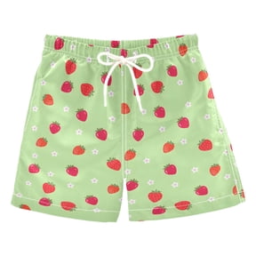 Palm Tree Flamingo Pattern Swim Trunks Quick Dry Beach Pool Board ...