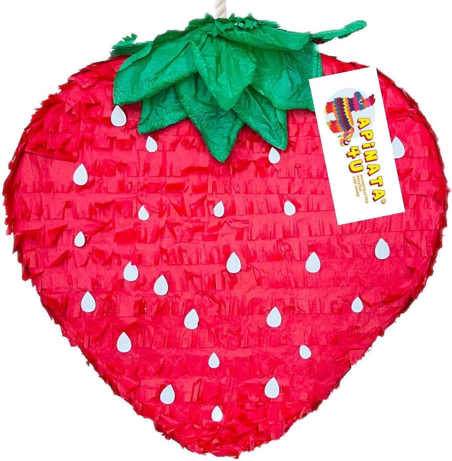 Red Strawberry Pinata 19" Red color Strawberry Themed Happy Birthday ...