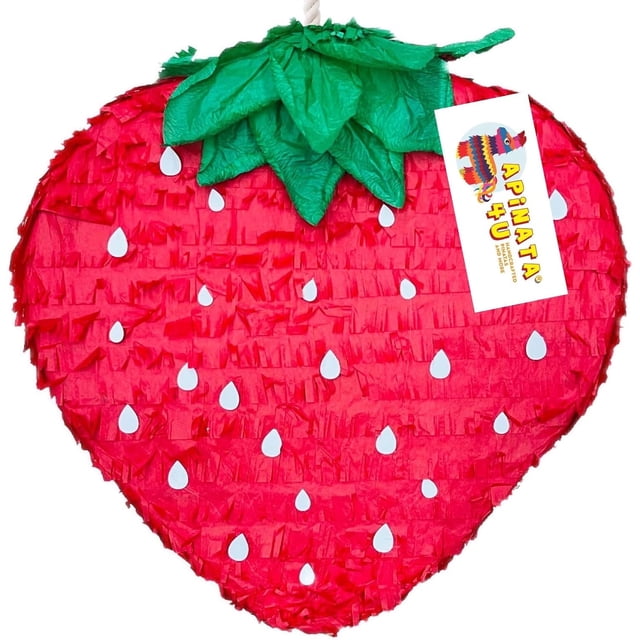 Red Strawberry Pinata 19" Red color Strawberry Themed Happy Birthday ...