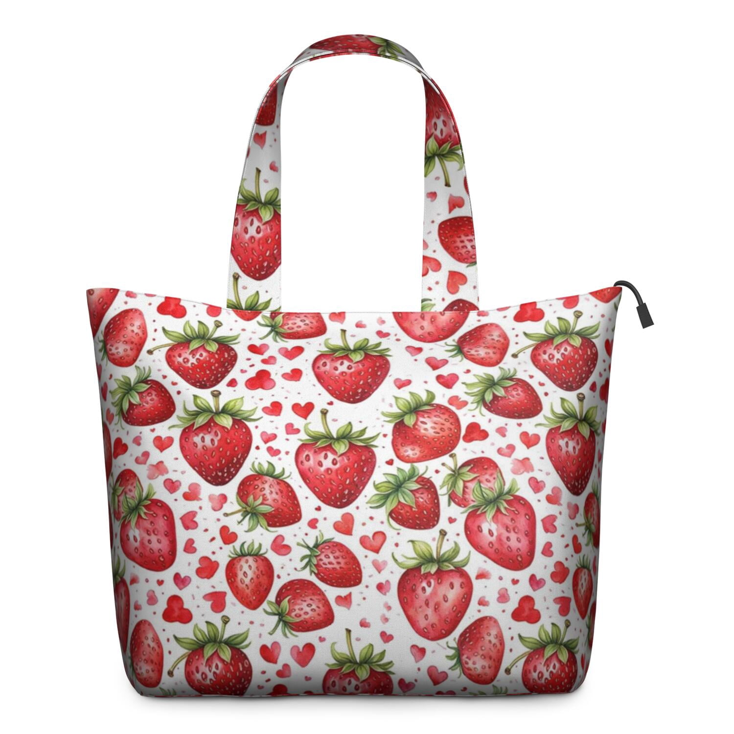 Red Strawberry Plants Fruit Heart Travel Tote Bags for Women Carry On ...