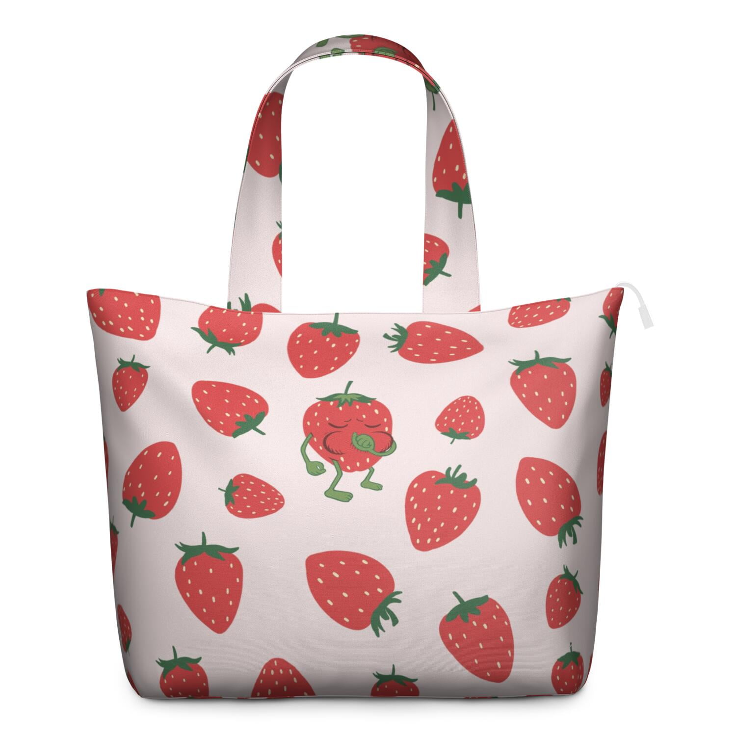 Red Strawberry Weekender Bag - Large Capacity Lightweight Tote with ...