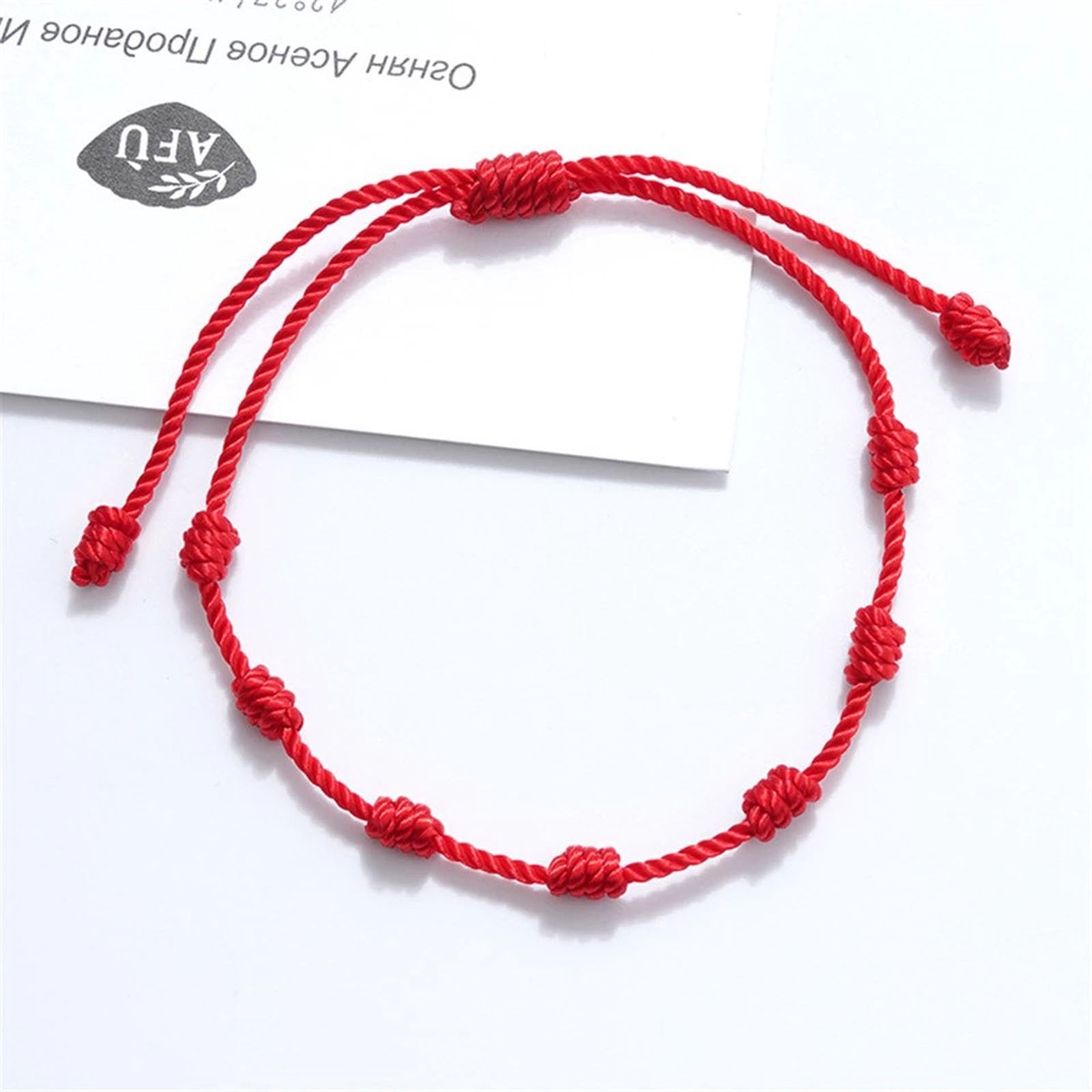 Red String Bracelets 7 Knots String Bracelet Good Luck Red Friendship ...