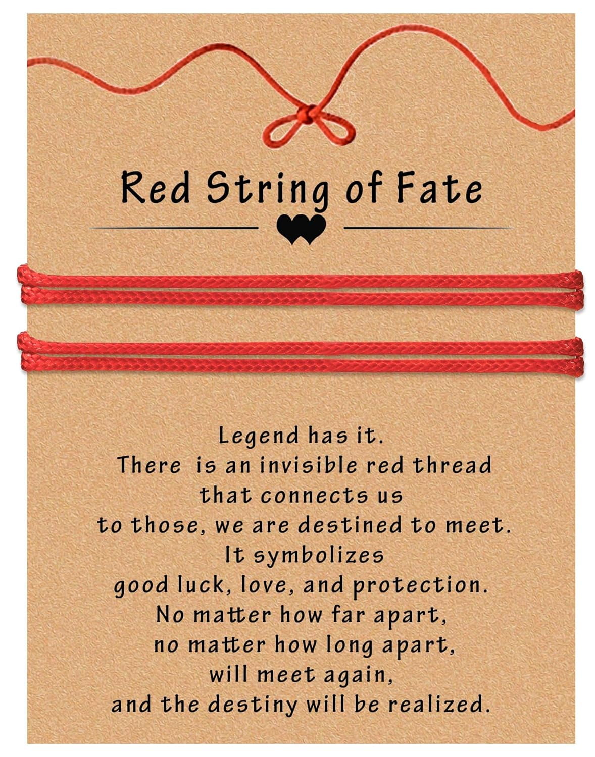 Red String of Fate Bracelet, Matching Couple Bracelets for Him ...