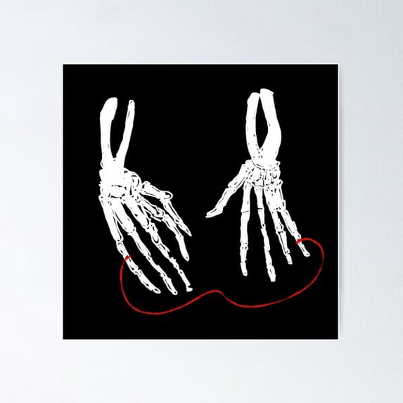 Red String W Poster Wall Art, Modern Wall Decor For Living Room Bedroom ...