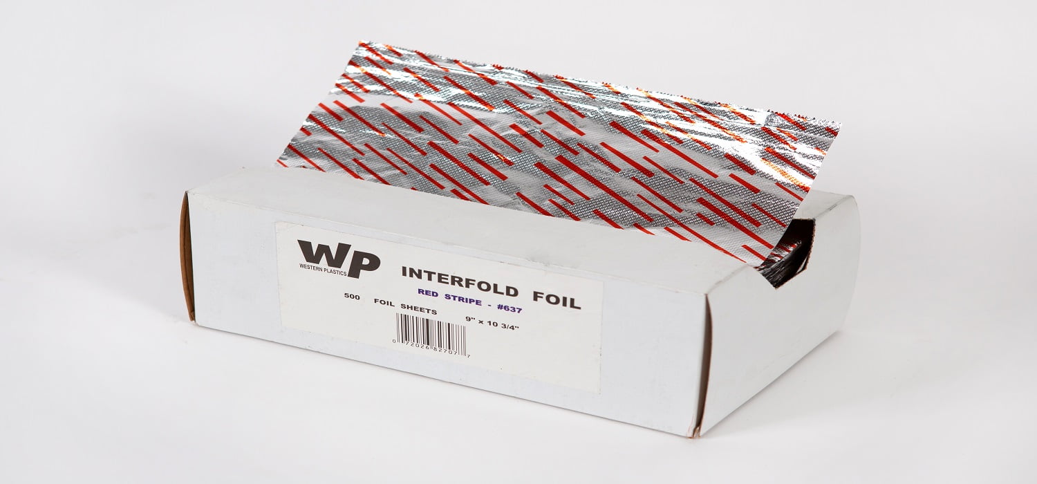 Red Stripe Pop-up 9" x 10 3/4" Interfolded Foil Sheets 6 Boxes- 500/Box ...
