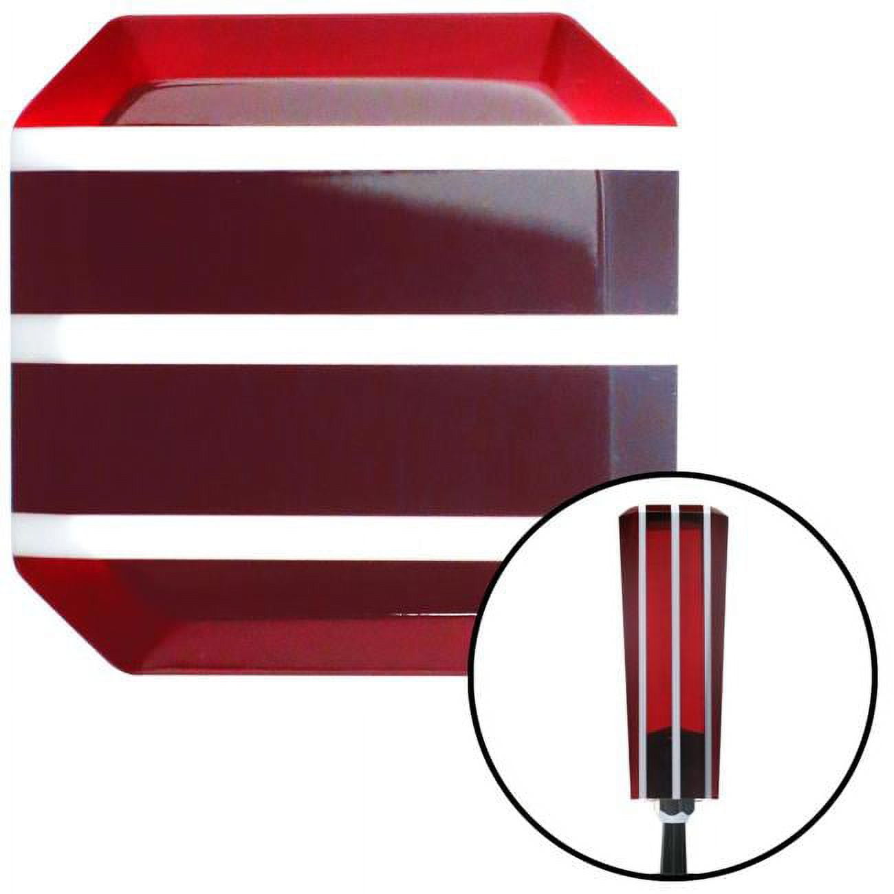 Red Stripe Stix Shift Knob with 0.5-20 Insert Shifter Auto Manual ...
