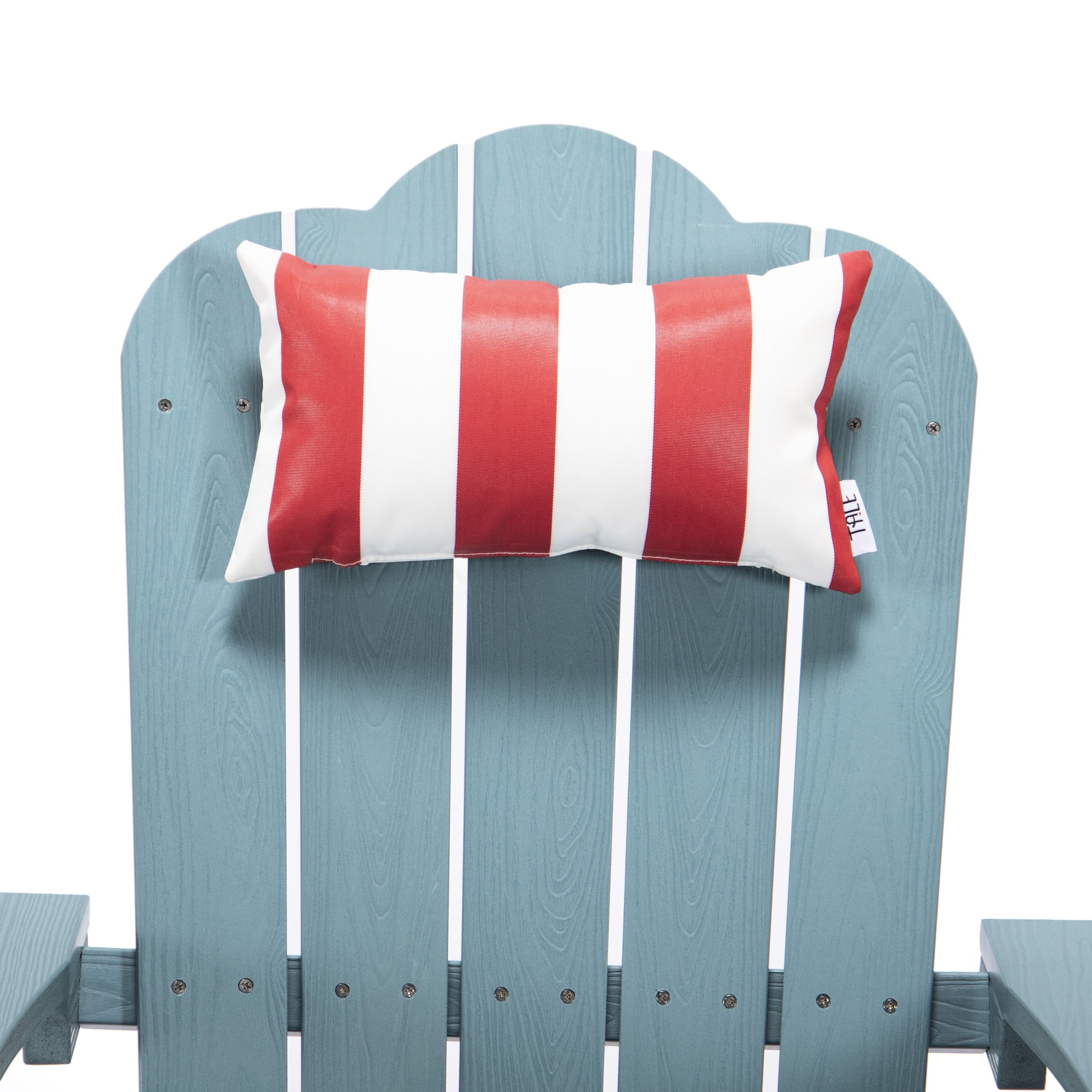 Red Striped Chair For Backyard Rafting With Seat Pillow Chair, And ...