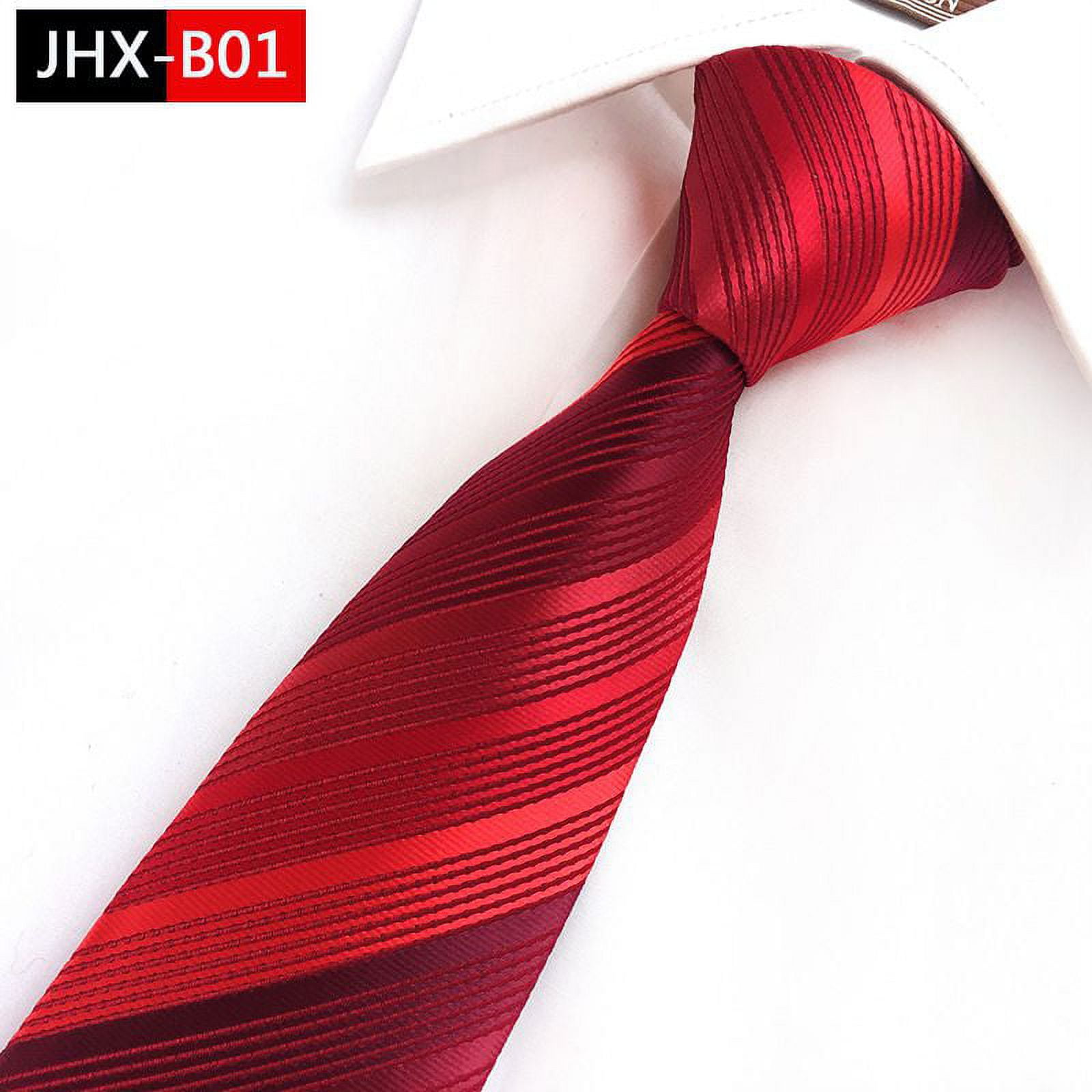 Red Striped Ties For Men Casual Jacquared Neckties For Men Classic ...