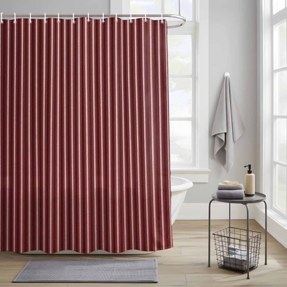 Black Red Plaid Shower Curtain, Waterproof Shower Curtains for Bathroom ...