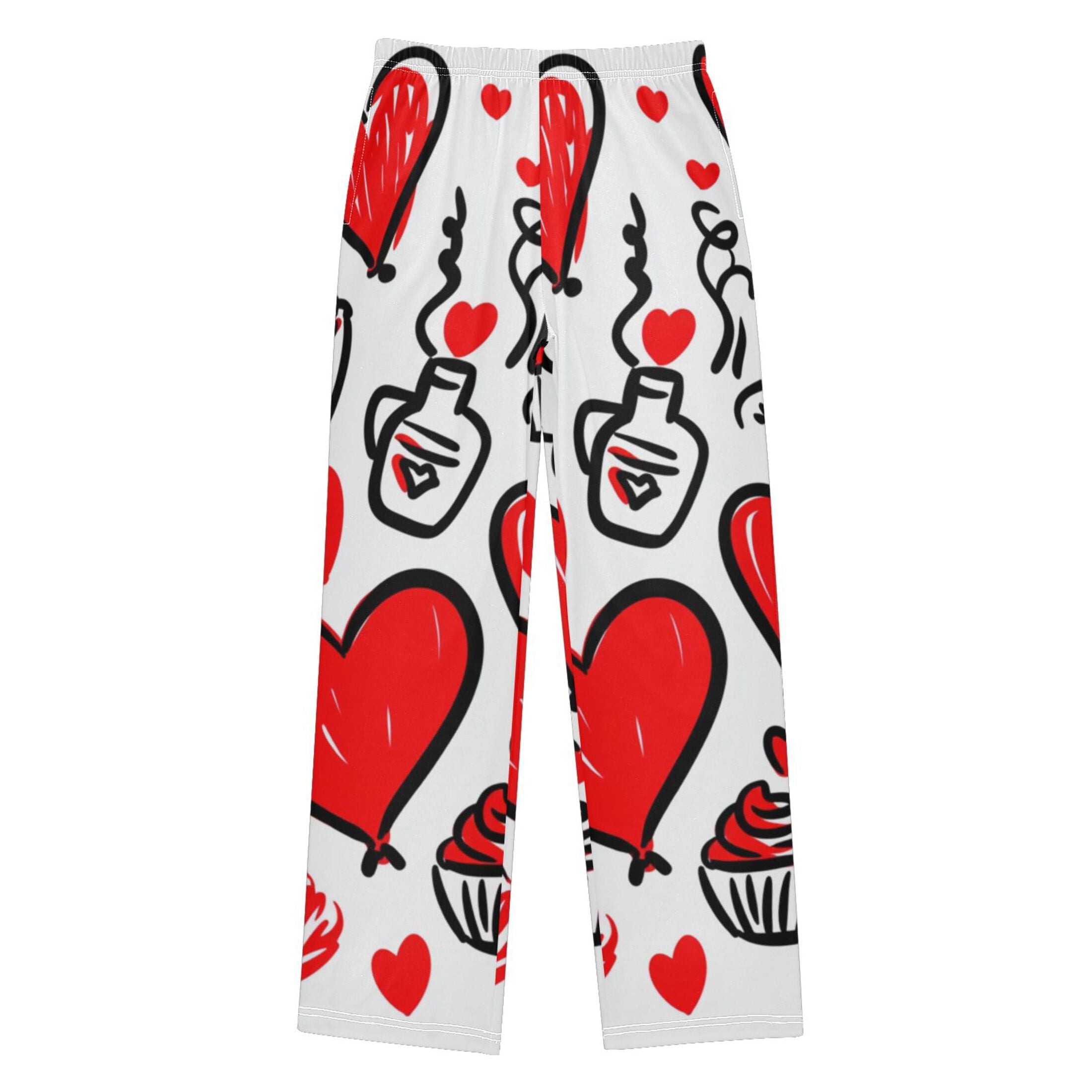 Red Style Element Cute Pajama Pants Soft Lightweight Lounge Pants ...