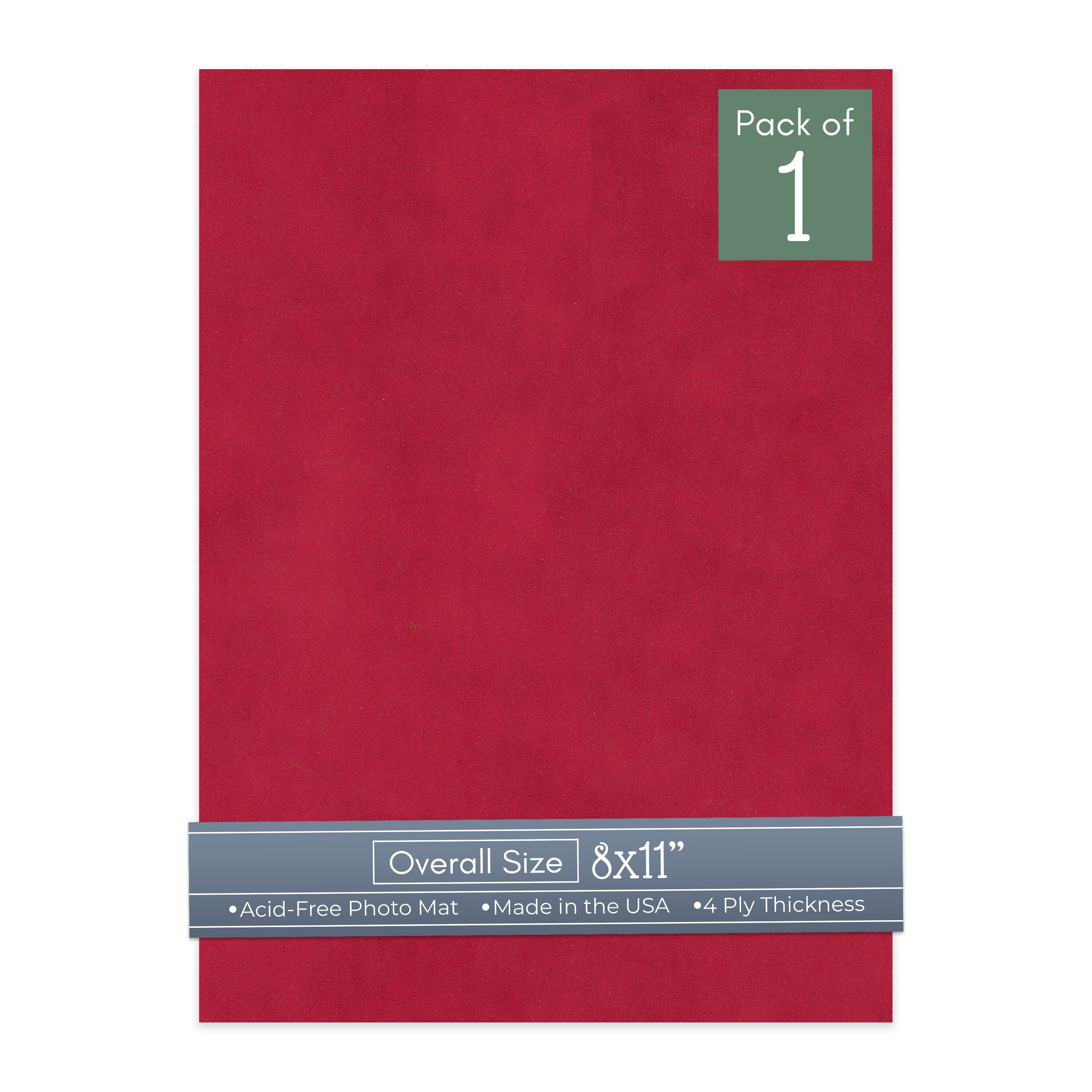 Red Suede 8x11 Uncut Art Mat Board - No Opening - 1 Mat - Walmart.com