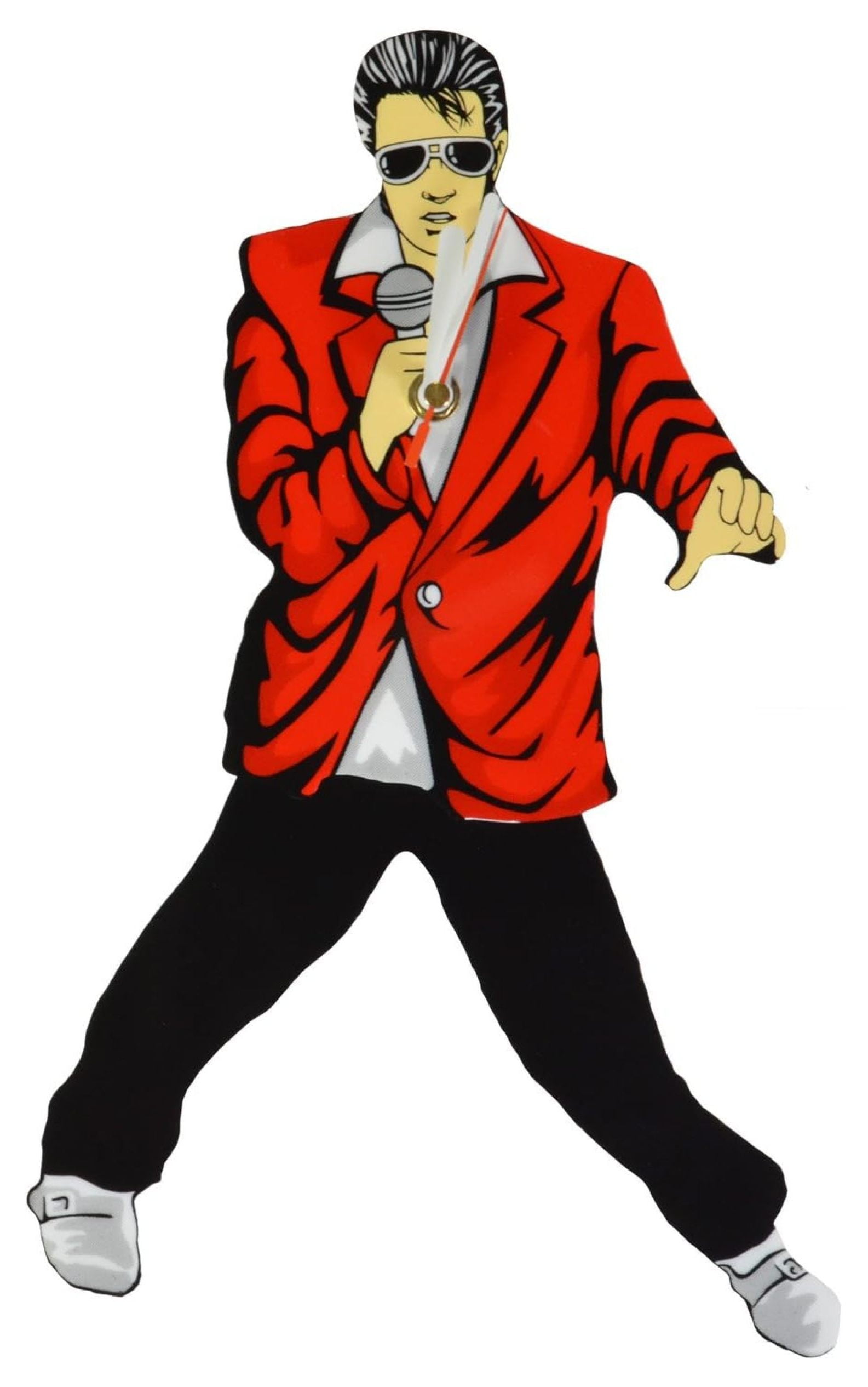 Red Suit Clock Swinging Legs & HIPS Swinging Legs - Red - Walmart.com