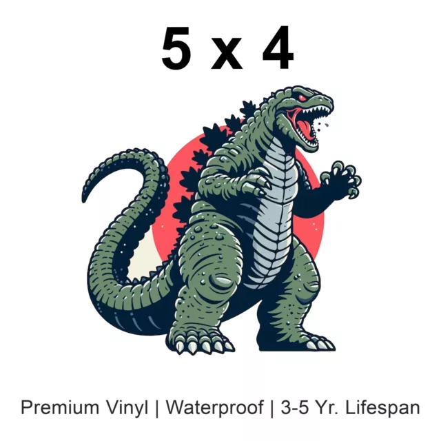 Red Sun Godzilla Sticker Vinyl Sticker Godzilla Sticker, Mecha Car ...