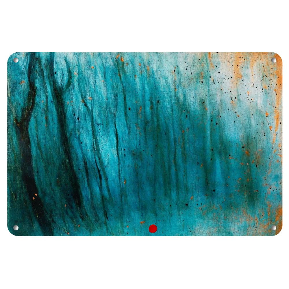 Red Sun Iron Art Painting, 8x12 inches - Durable Metal art painting for ...