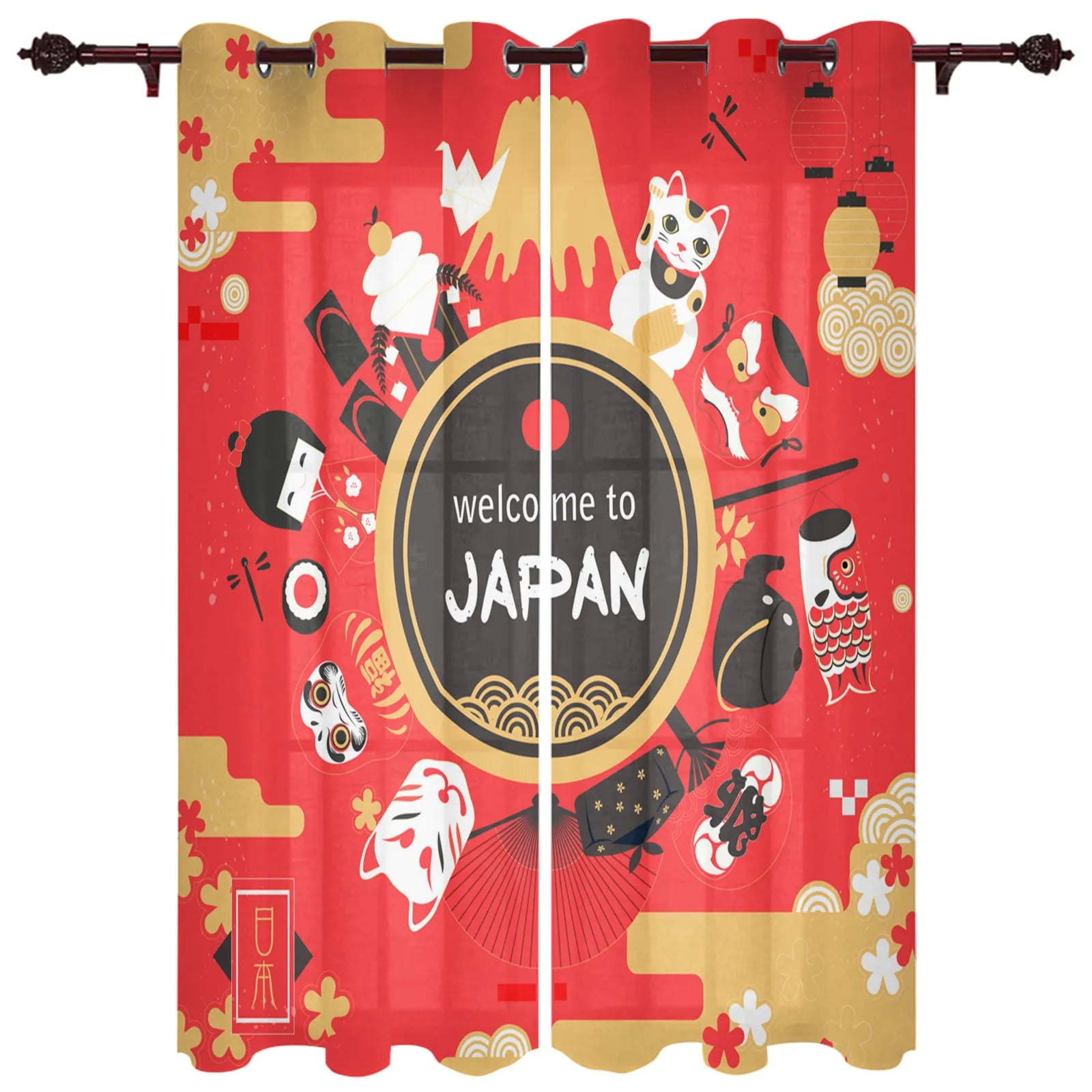 Red Sun Woman Dragon Bamboo Bedroom Kitchen Living Room Decoration
