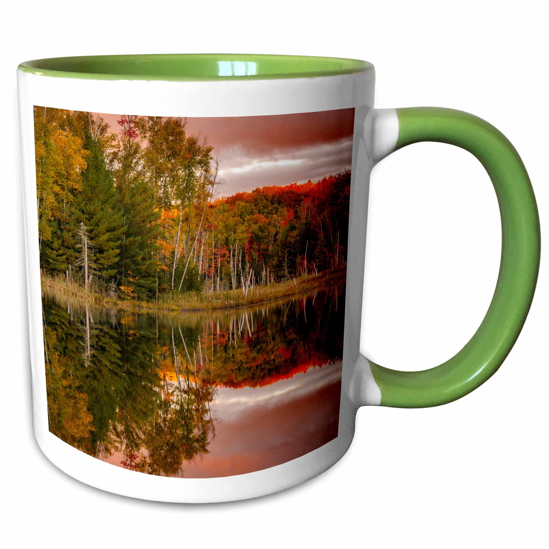 3drose, Red Sunrise Over Red Jack Lake, Alger Co., Upper Peninsula ...