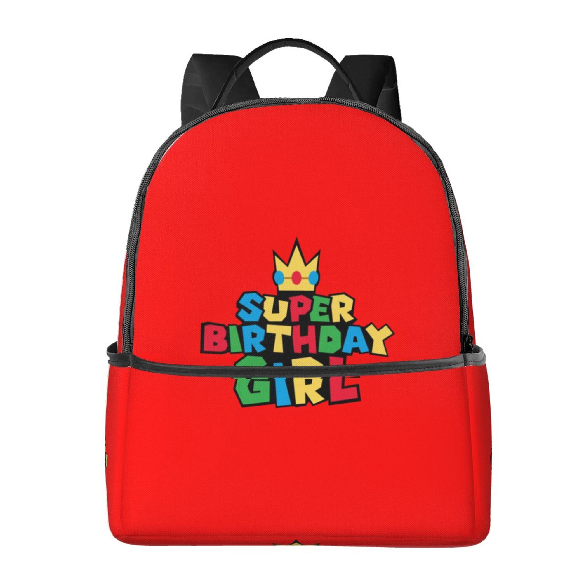 Red Super Mari-o Backpack Stylish Lightweight Travel Backpack for Adult ...