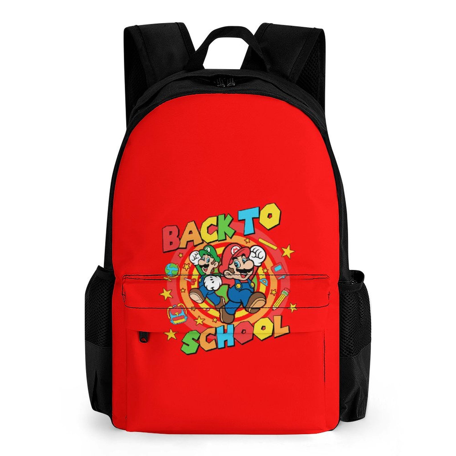 Red Mari-o Backpack with Adjustable Straps, Multiple Pockets Backpack ...