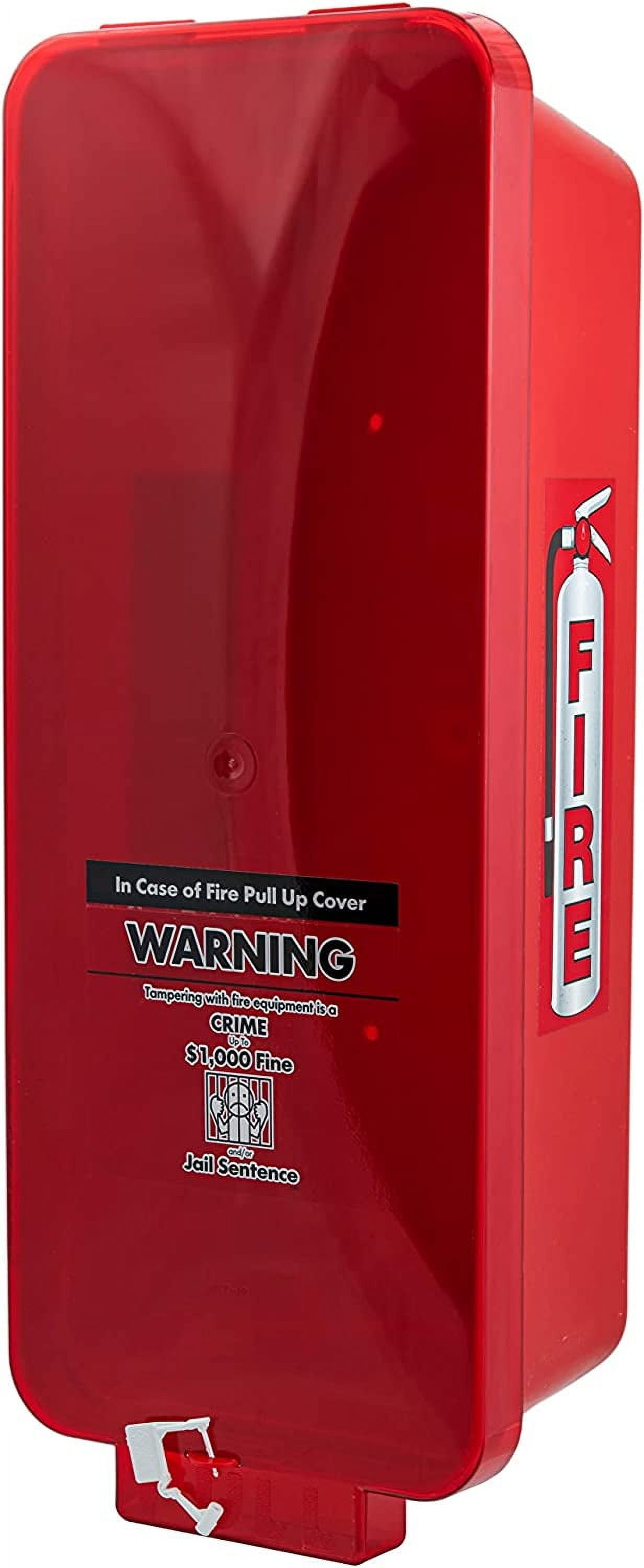 Red Surface-Mounted Fire Extinguisher Cabinet with Red Pull-Cover for ...