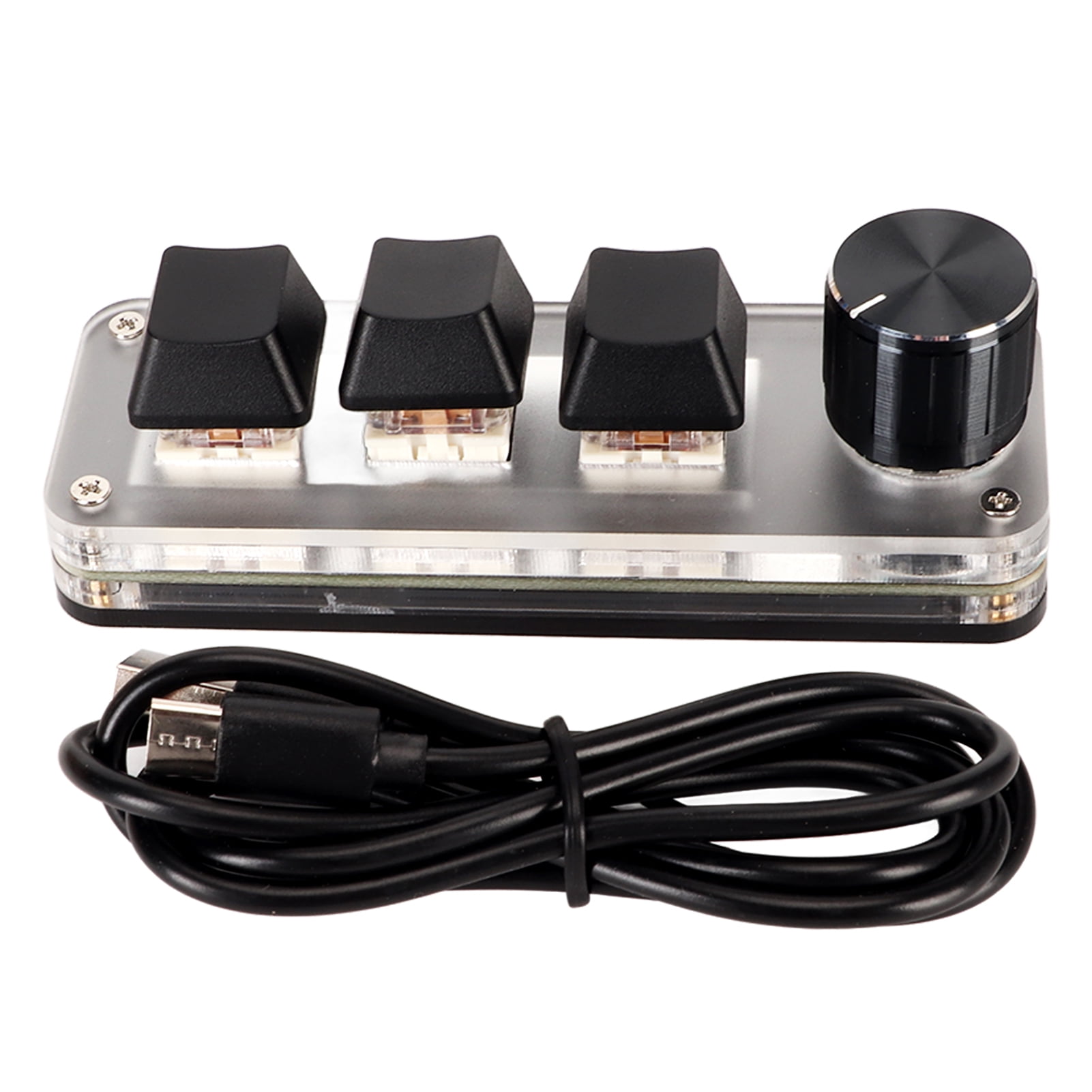 Red Switch Macro Keyboard Plug and Play Ergonomic Customized Knobs USB Mini Keypad for Desktop ...