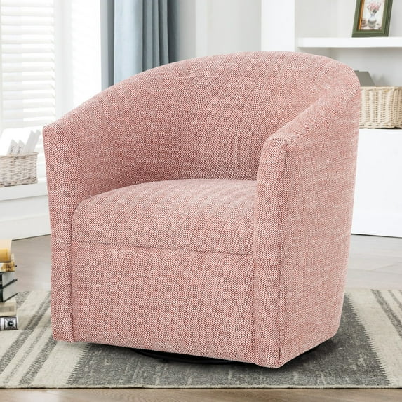 Red Swivel Barrel Chair | Comfortable Relaxation with Wrap-Around ...