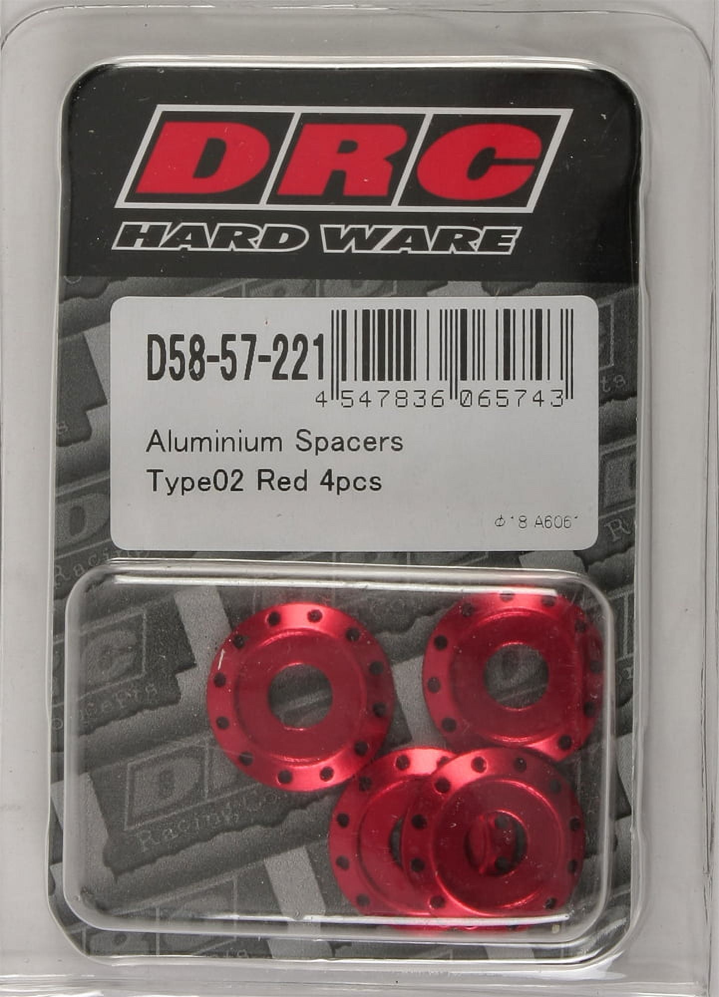 Red Sz 4 Pack DRC M6 18mm Type 02 Flat Aluminum Spacers - Walmart.com