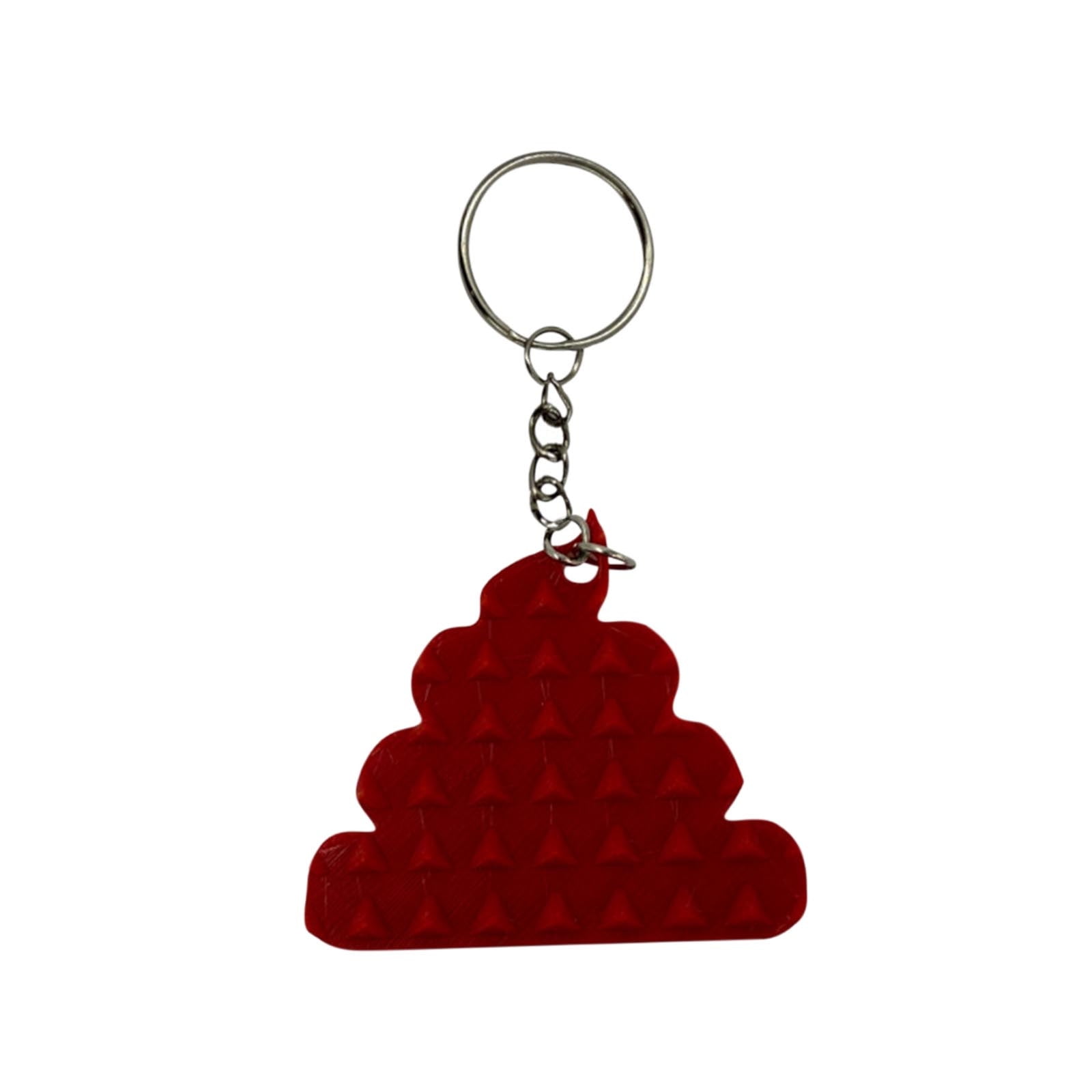 Red Tactile 3D Printed Massage Keychain With Portable Design For ...