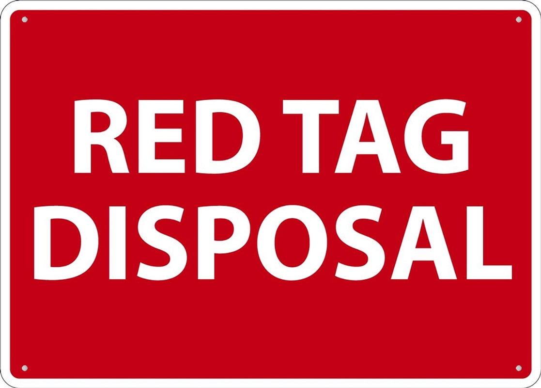 Red Tag Sign Red Tag Disposal For House Door Office Business Yard,Metal ...