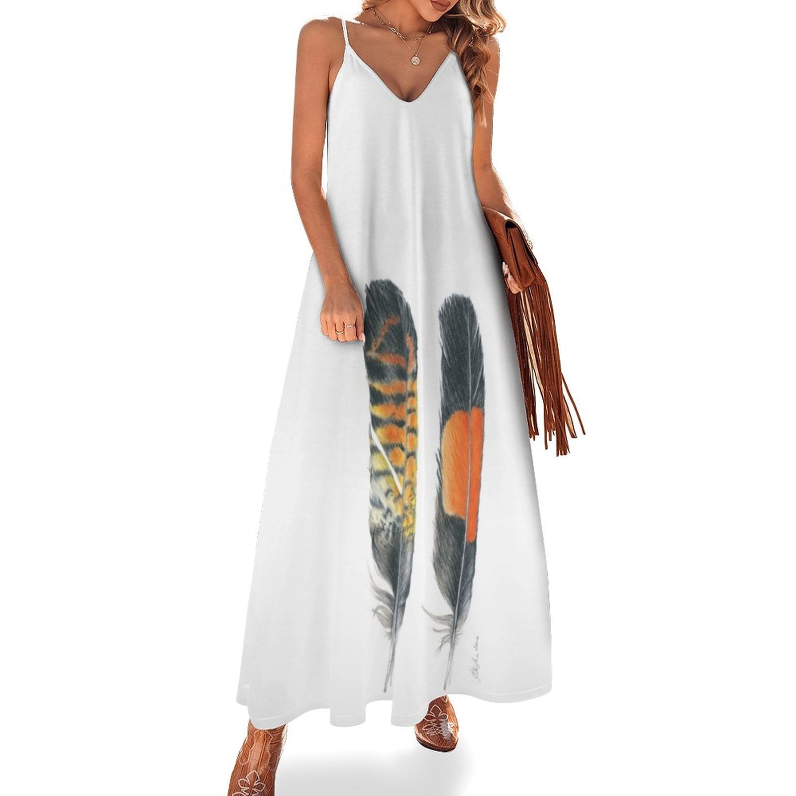 Red Tailed Black Cockatoo vertical Sleeveless Dress beach outfits for women evening dresses ...