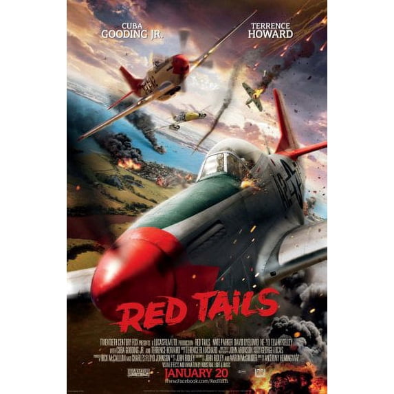 Red Tails Movie Poster 24x36 24Inx36In #020147 Unframed, Age: Adults ...