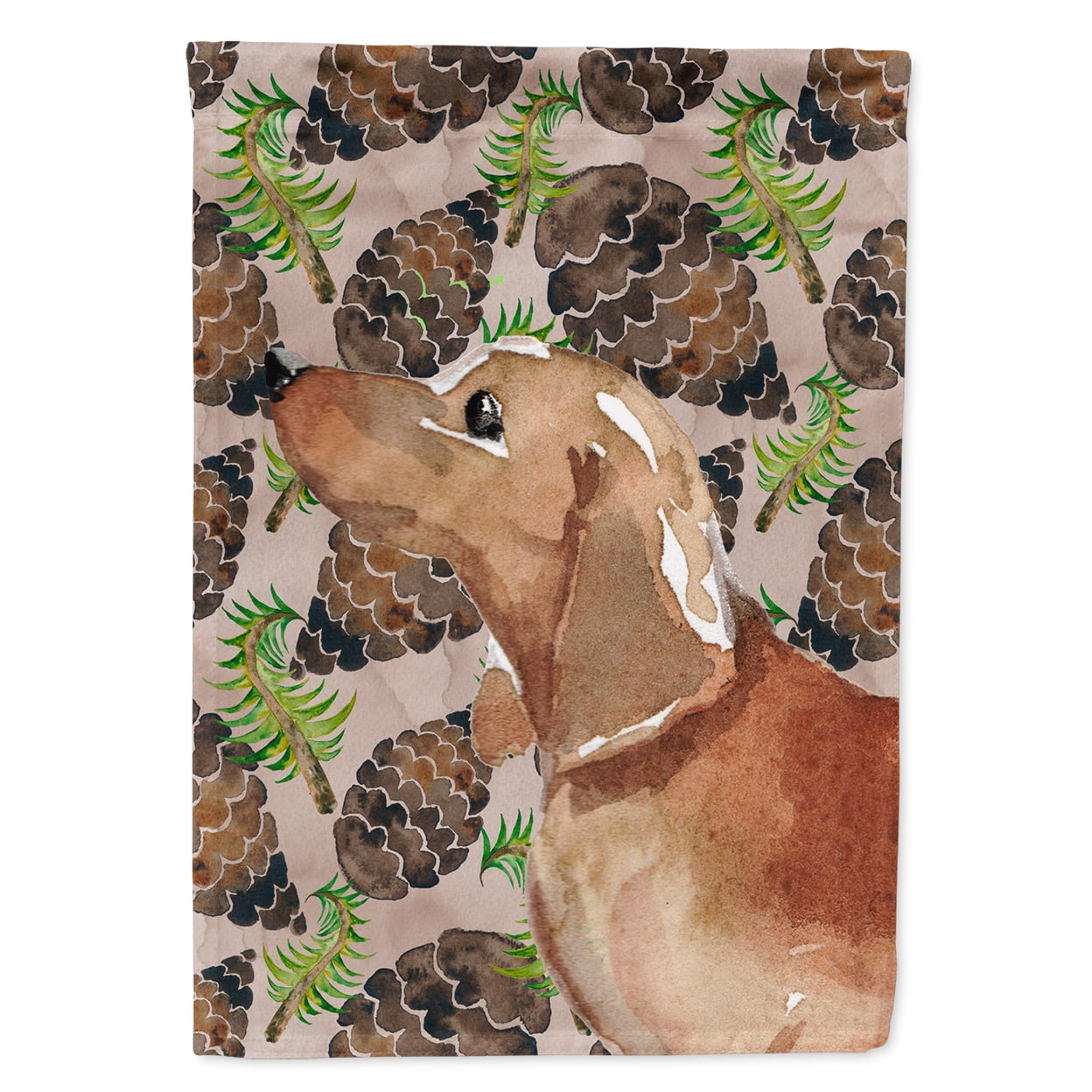 Red Tan Dachshund Pine Cones Garden Flag - Walmart.com